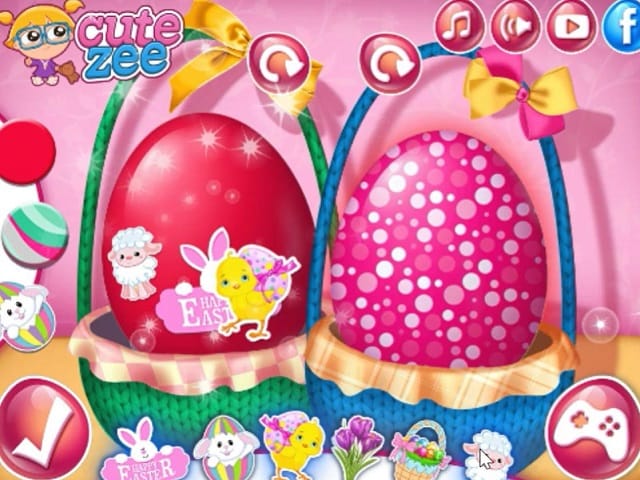 ANNA AND ELSA EASTER FUN jogo online no JogosJogos.com