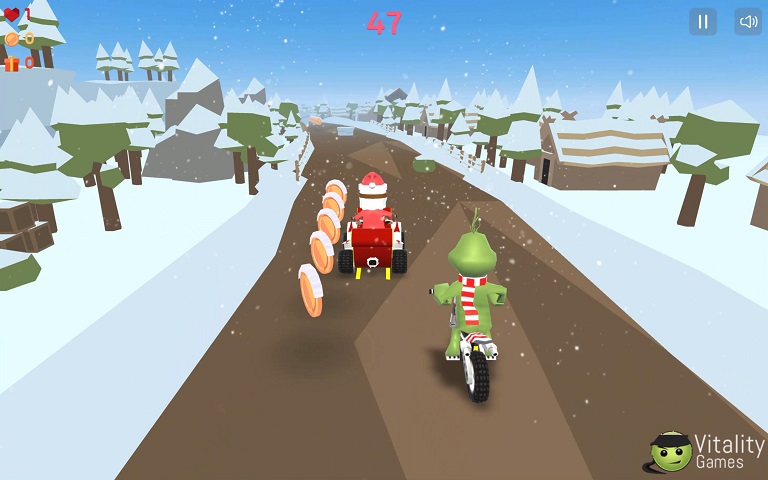 SANTA'S RUSH: THE GRINCH CHASE! jogo online no JogosJogos.com